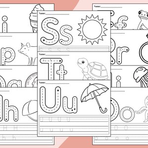 Alphabet Worksheets - Tracing - Coloring - Handwriting - Printable for ...