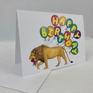 Lion Happy Birthday Card - Etsy