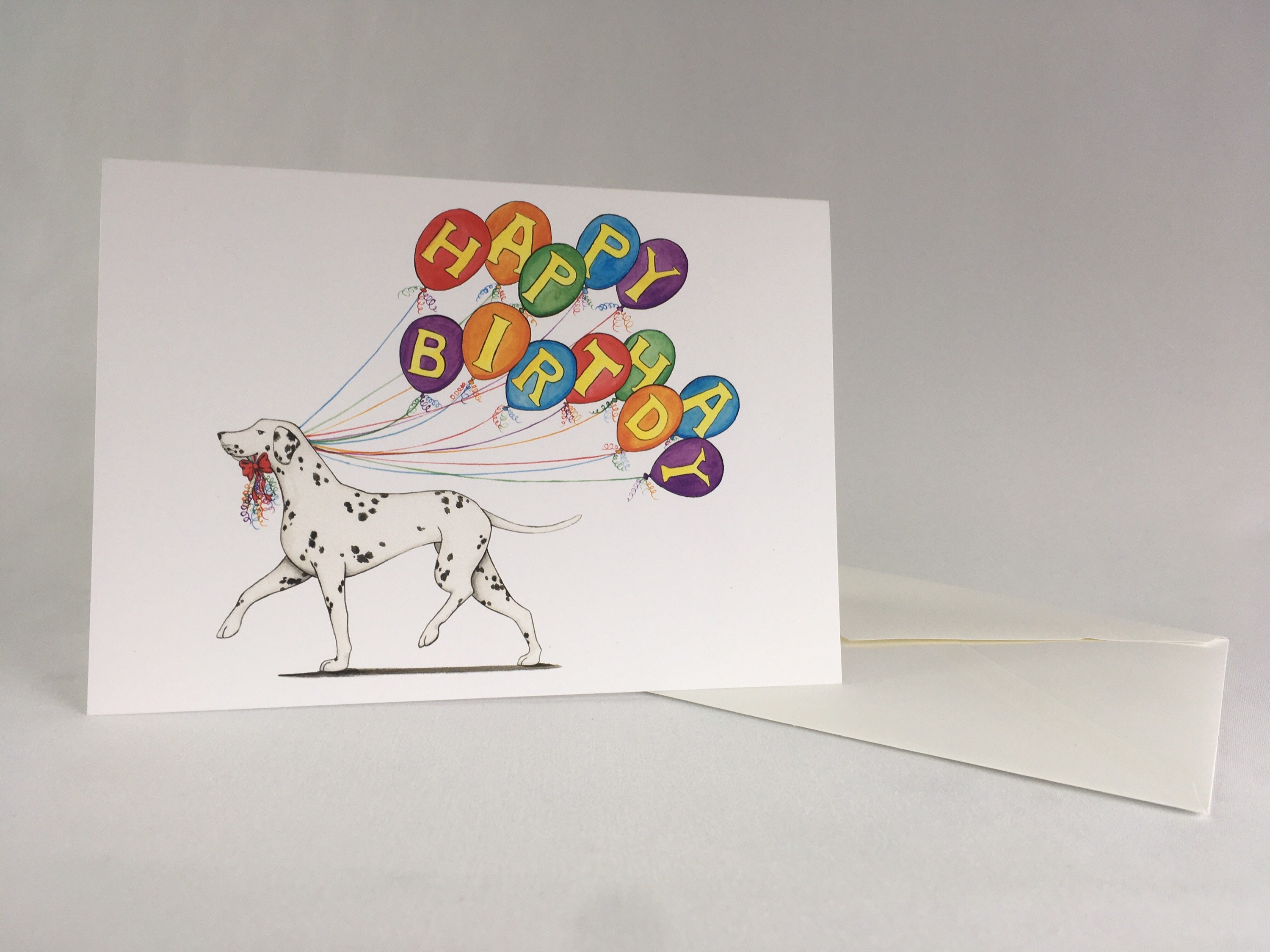 Dalmatian Happy Birthday Card - Etsy