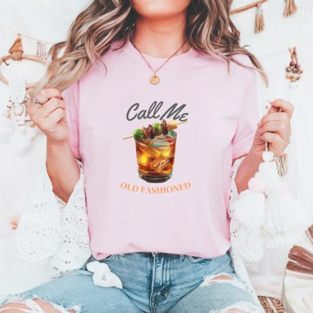 Old Fashioned Cocktail T-shirt, Vintage Cocktail Tee, Unisex Drink ...
