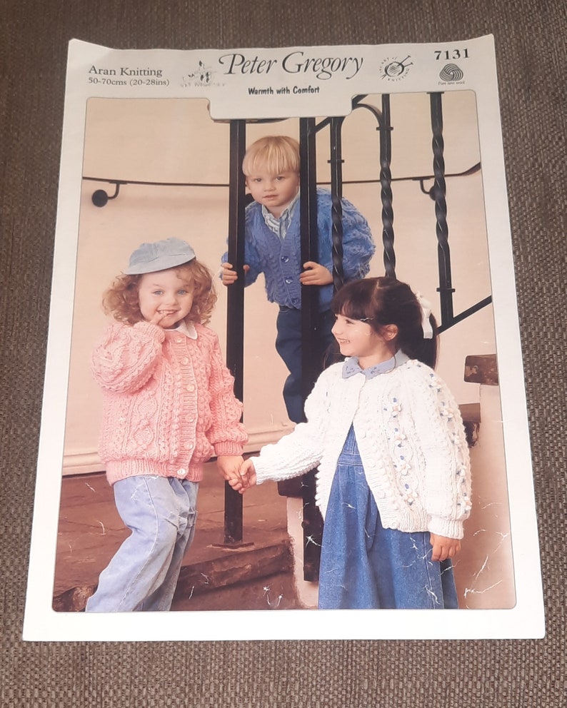 Peter Gregory Vintage Knitting Pattern for Girls and Boys Cardigans. - Etsy