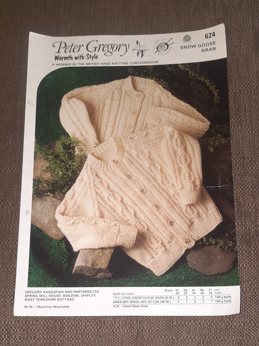 Peter Gregory Vintage Knitting Pattern for Cardigans - Etsy