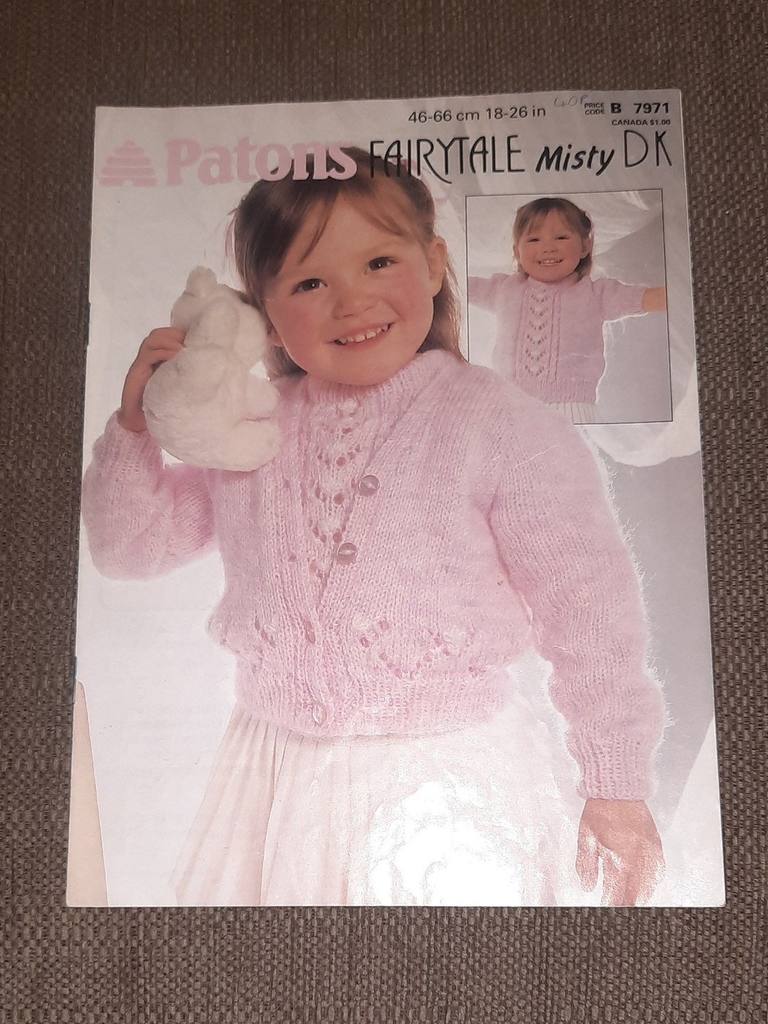 Patons Vintage Knitting Pattern for Childs Jumper and Cardigan - Etsy