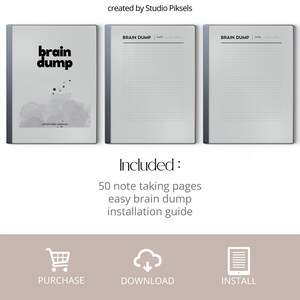 Brain Dump Template for Remarkable, Eink Brain Dump Template ...