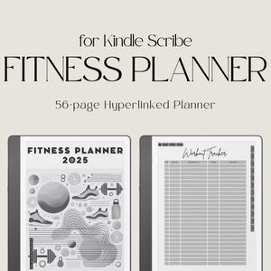 2025 Fitness Planner for Kindle Scribe, Eink Fitness Tracker, Digital ...