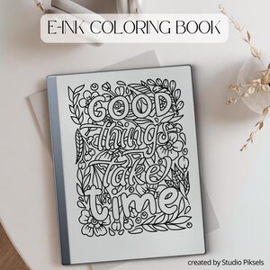 Mindful Coloring Book for Remarkable 2, Digital Adult Coloring Book ...