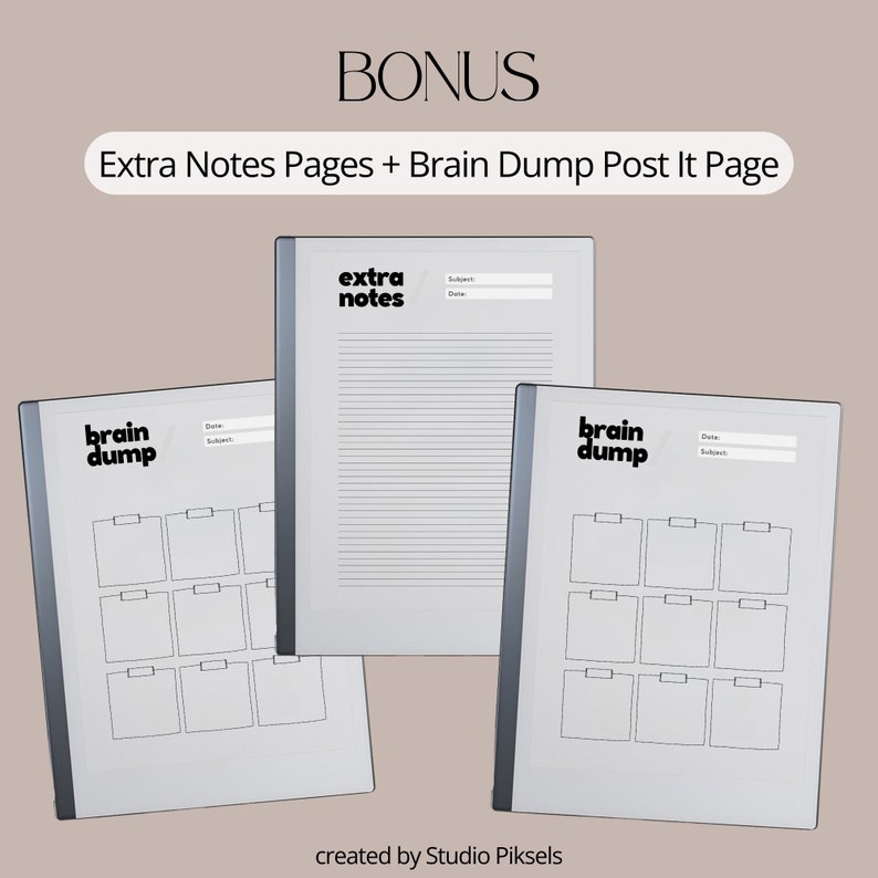 Mind Map Template for Remarkable, Sticky Notes, Mind Map Bundle for ...