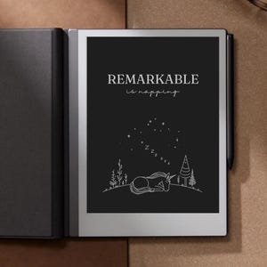 Sleep Screen for Remarkable With Napping Unicorn, Cover for Remarkable ...