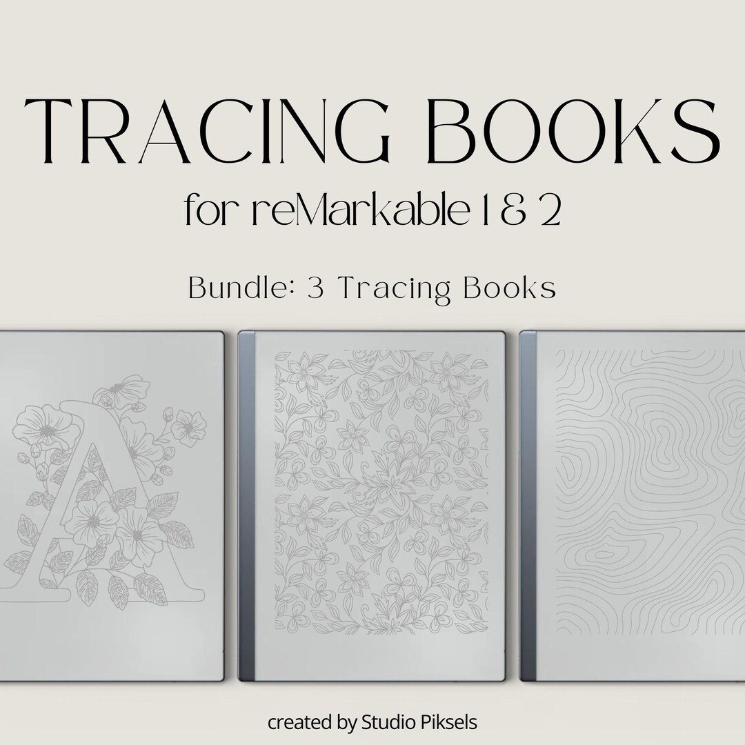Tracing Book Bundle for Remarkable 2, Eink Adult Tracing Book, Calming ...