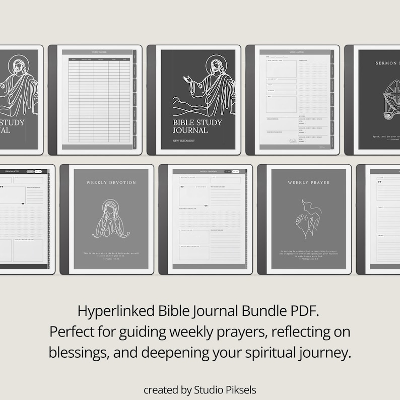 Bible Study Bundle for Kindle Scribe: Bible Verse Mapping, Prayer ...
