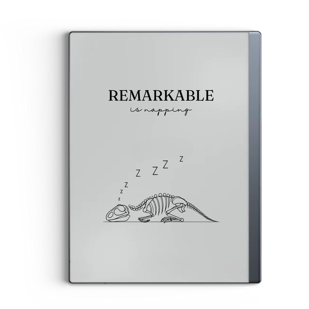 Sleep Screen for Remarkable With Napping Dinosaur, Cover for Remarkable ...