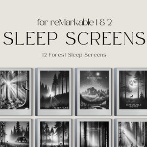 Sleep Screen Bundle for Remarkable 2 & 1 With Forest Scenes, Cover for ...