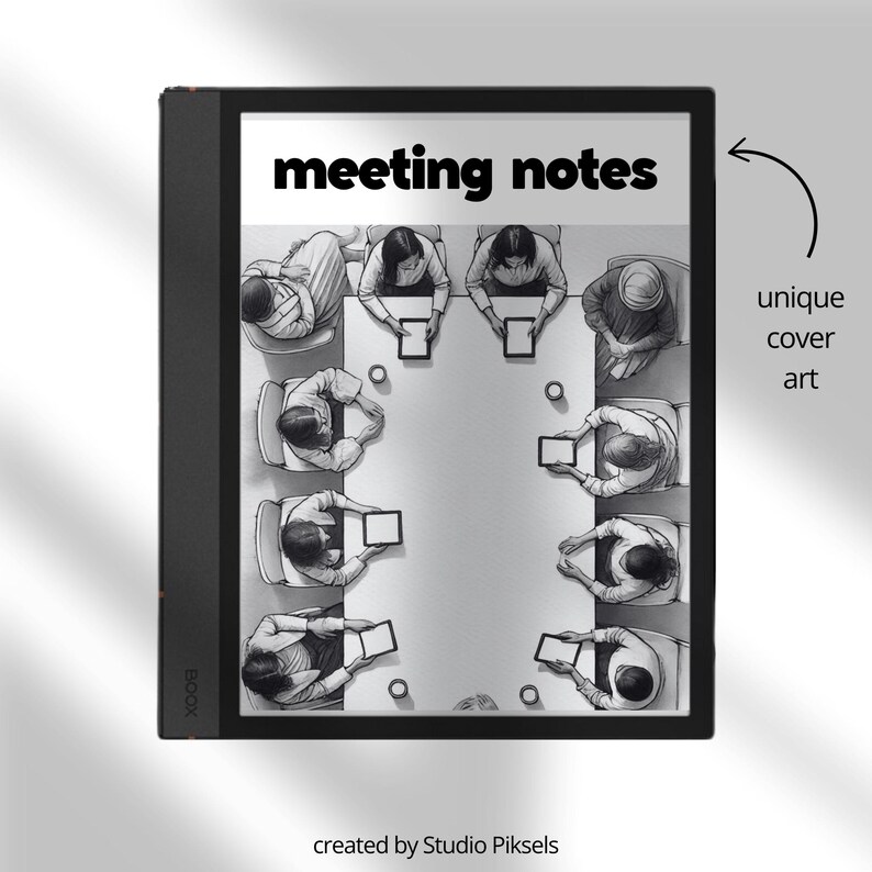 Hyperlinked Meeting Minutes Notebook for BOOX Note, Meeting Notes for ...
