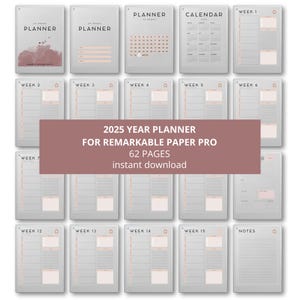 2025 Planner for Remarkable Paper Pro, Digital Hyperlinked Personal ...