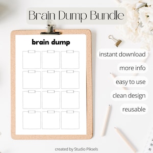 Mind Map Template Bundle, Brain Dump Template, Mind Map PDF, Concept ...
