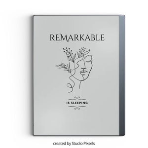 Sleep Screen for Remarkable With Line Art Design, Cover for Remarkable ...
