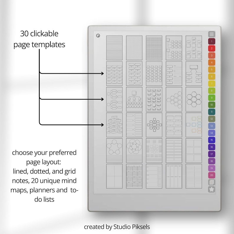 Unlimited Mind Map Notebook for Remarkable Paper Pro, Idea Planner ...
