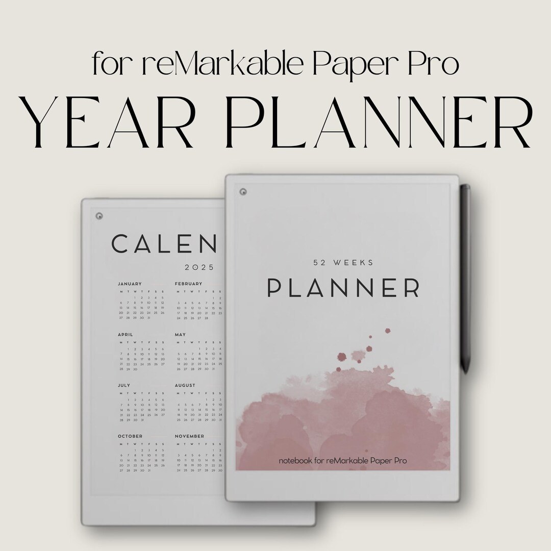 2025 Planner for Remarkable Paper Pro, Digital Hyperlinked Personal ...