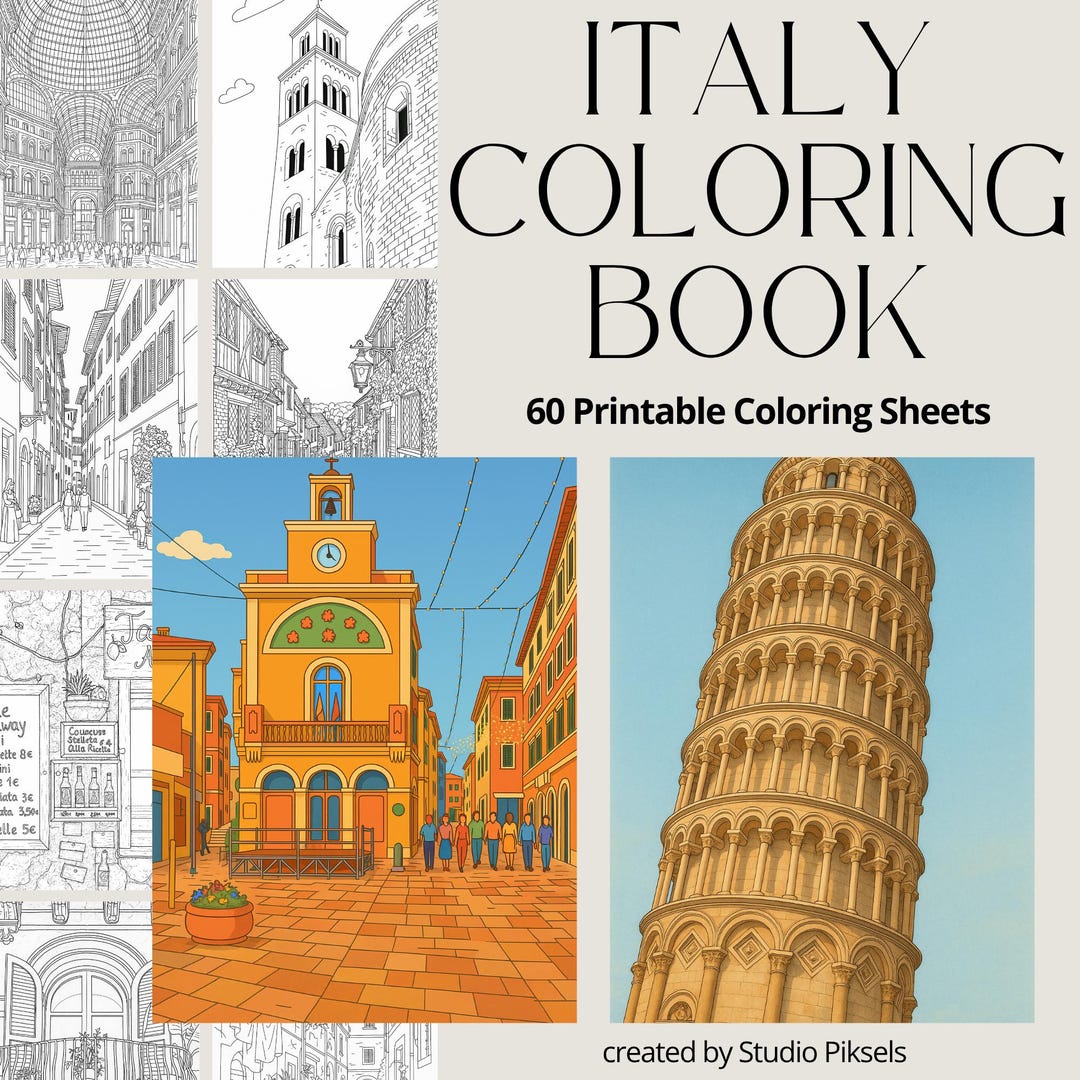 Italy Coloring Book, Italy Coloring Pages, Italy Food Coloring Sheets ...