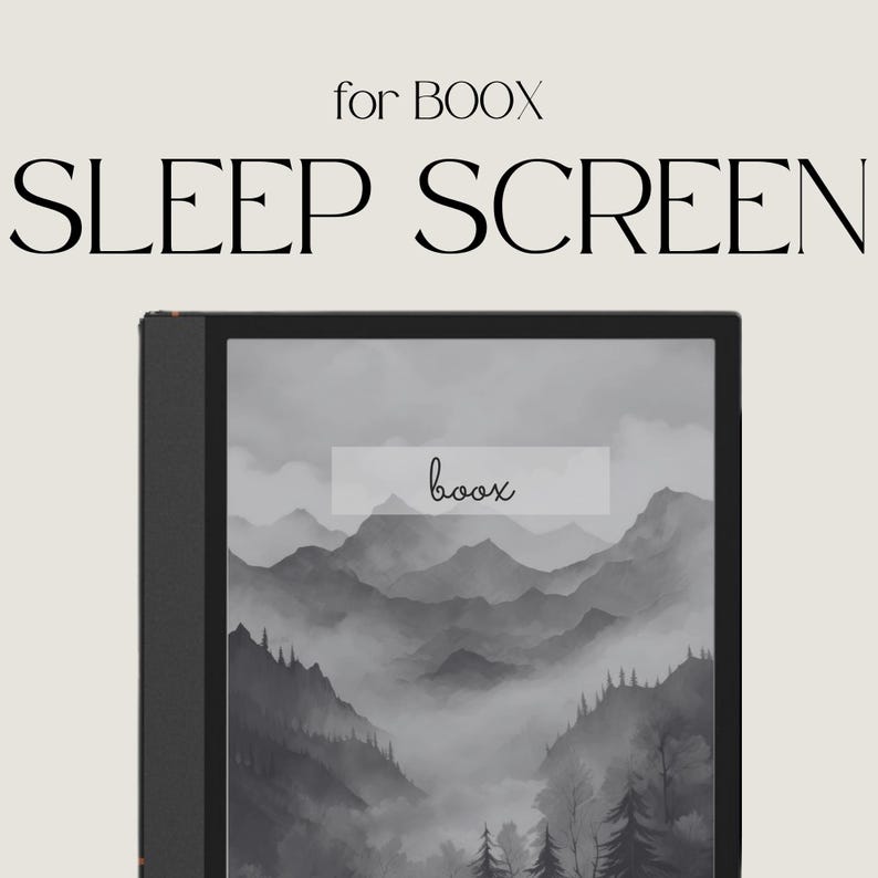 Nature Sleep Screen Bundle for BOOX, Cover for BOOX, Screensaver for ...
