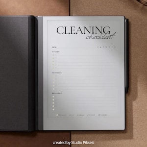 Cleaning Checklist Template for Remarkable 2, Eink Digital Cleaning ...