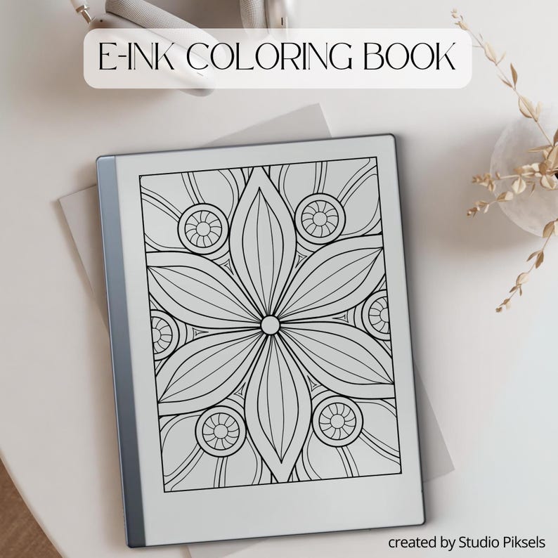 Mindful Coloring Book for Remarkable 2, Digital Adult Coloring Book ...