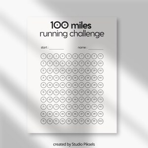 Printable Running Log PDF A4 & US Letter Size, Running Tracker PDF, 100 ...