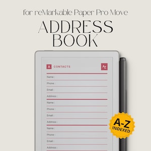 Remarkable Pro Contact List Template - Etsy UK