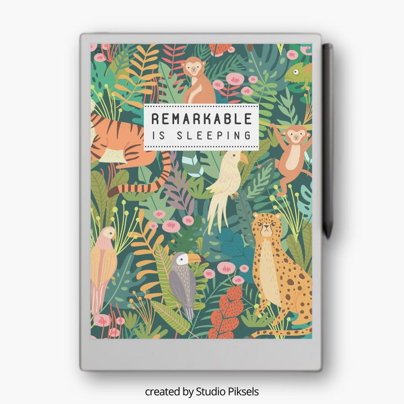 Sleep Screen for Remarkable Paper Pro With Jungle Design, Cover for ...
