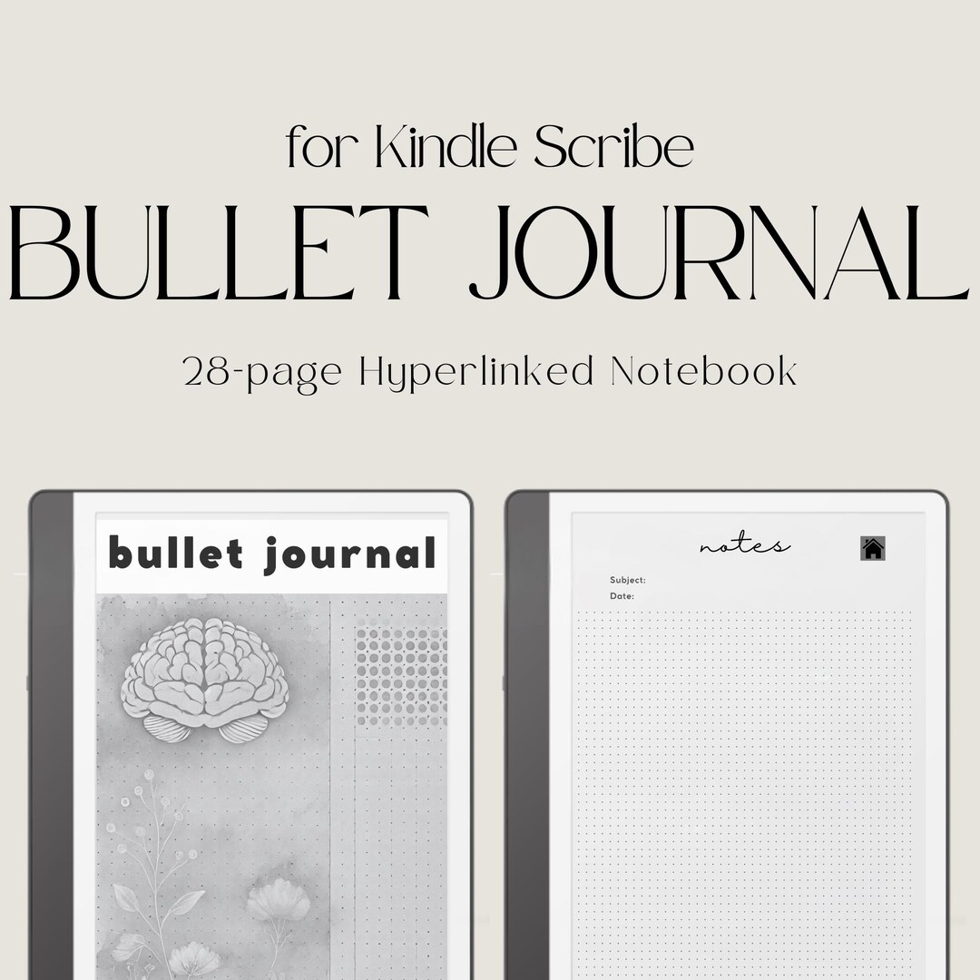 Hyperlinked Bullet Journal Bundle for Kindle Scribe, Kindle Scribe ...