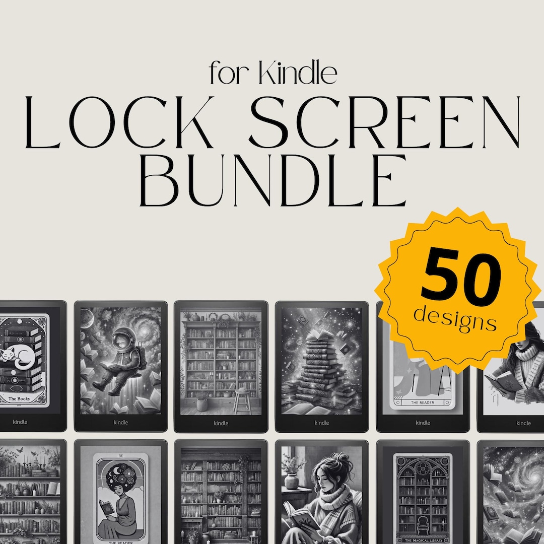 Kindle Lock Screen Bundle 50 Designs, Kindle Lockscreen, Paperwhite ...