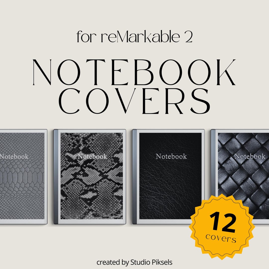 Leather Notebook Cover for Remarkable, Cover Bundle for Remarkable ...