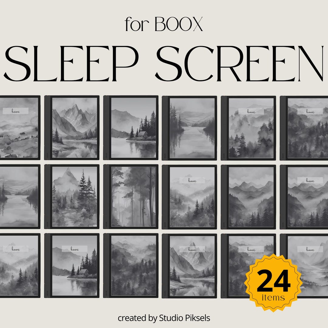 Nature Sleep Screen Bundle for BOOX, Cover for BOOX, Screensaver for ...