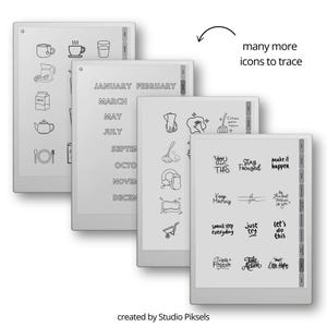 Custom Stickers for Remarkable, Traceable Visuals + Shapes for ...