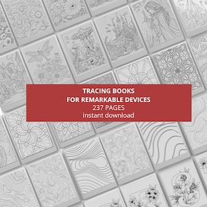 Tracing Book Bundle for Remarkable Paper Pro, Eink Adult Tracing Book ...