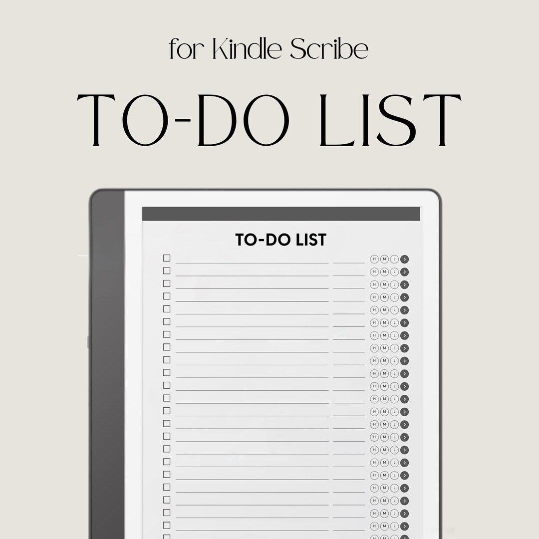 Interactive to Do List Notebook for Kindle Scribe: Hyperlinked to Do ...