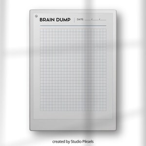 Brain Dump Template for Remarkable Paper Pro, Eink Brain Dump Template ...