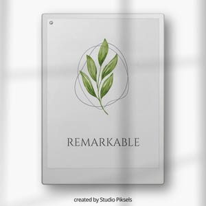 Sleep Screen for Remarkable Paper Pro With Leaf Design, Cover for Remarkable Paper Pro ...