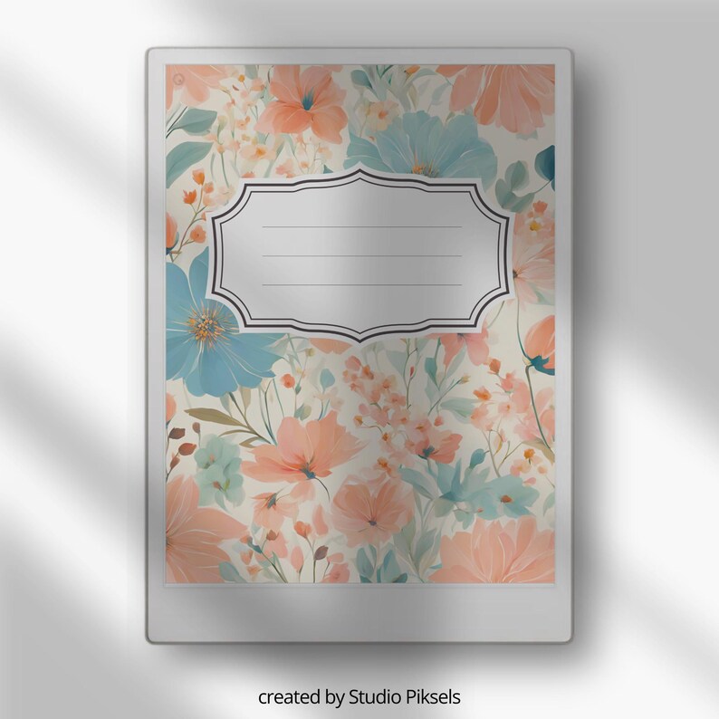 Floral Notebook Cover for Remarkable Paper Pro, Cover Bundle for ...