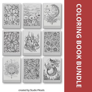 Coloring Book Bundle for Remarkable Paper Pro, Eink Adult Coloring Book ...