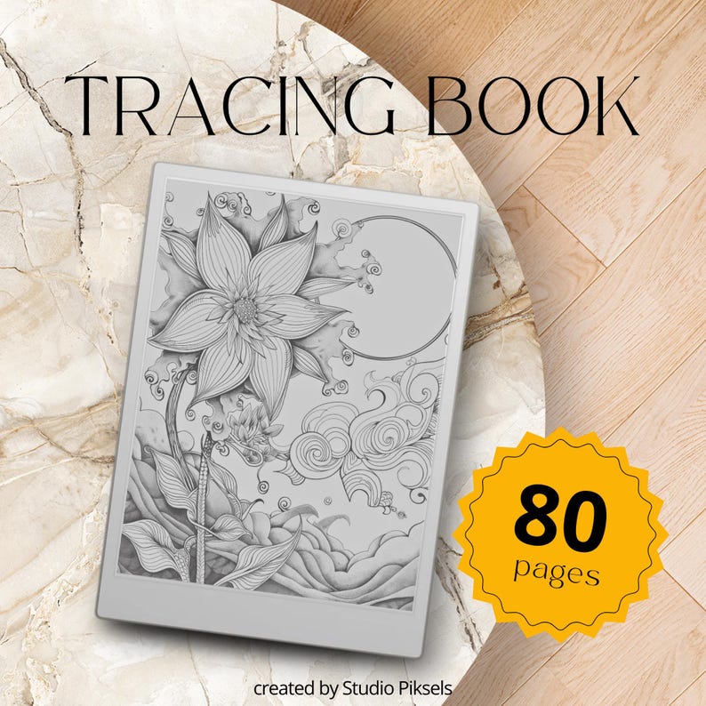 Tracing Book Bundle for Remarkable Paper Pro, Eink Adult Tracing Book ...