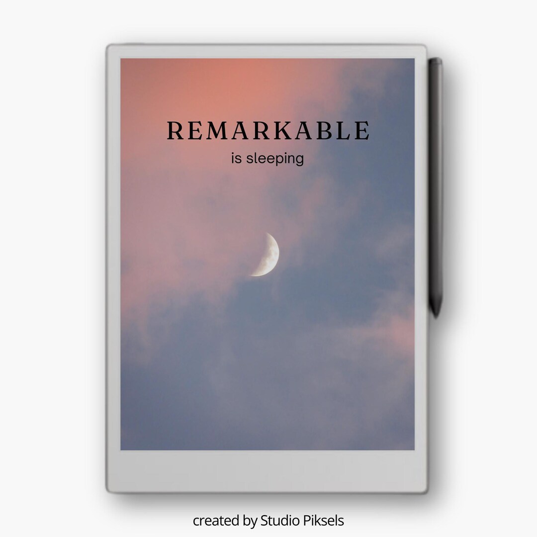 Sleep Screen for Remarkable Paper Pro With Crescent Moon, Cover for ...