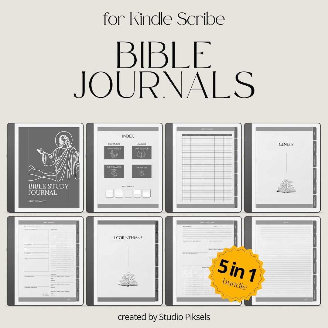 Bible Study Bundle for Kindle Scribe: Bible Verse Mapping, Prayer ...