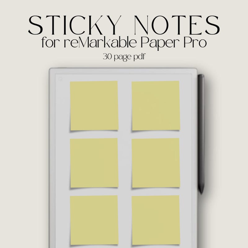 Sticky Note Template - Etsy