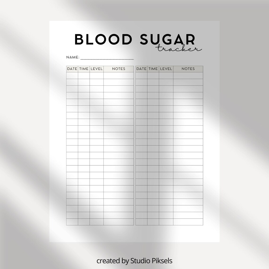 Blood Sugar Log, Diabetic Log, Daily Blood Sugar Log Book, Blood Sugar ...