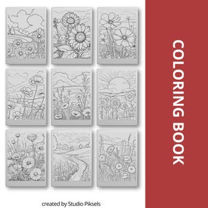 Flower Coloring Book for Remarkable, Eink Adult Coloring Book, Calming ...