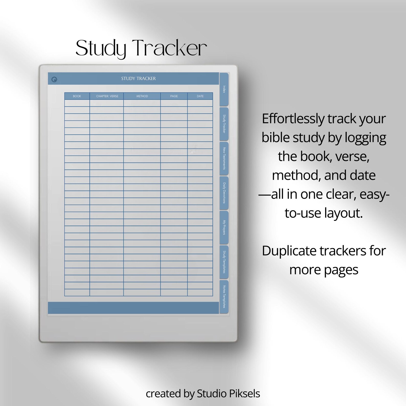 Bible Journal for Remarkable Paper Pro, DIY Bible Study Template, Bible ...