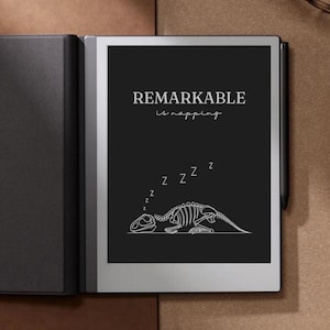Sleep Screen for Remarkable With Napping Dinosaur, Cover for Remarkable ...