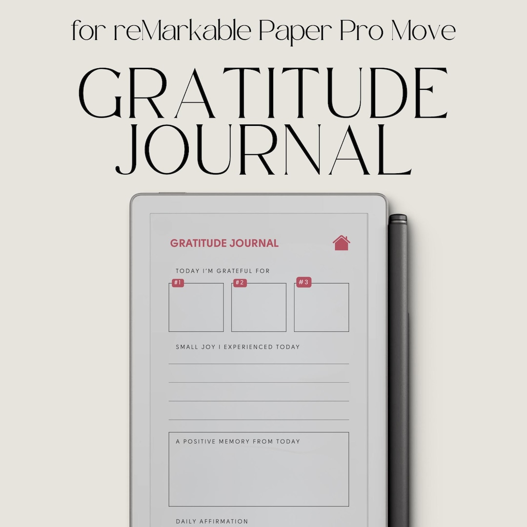 Hyperlinked Gratitude Journal for Remarkable Paper Pro Move: Daily ...