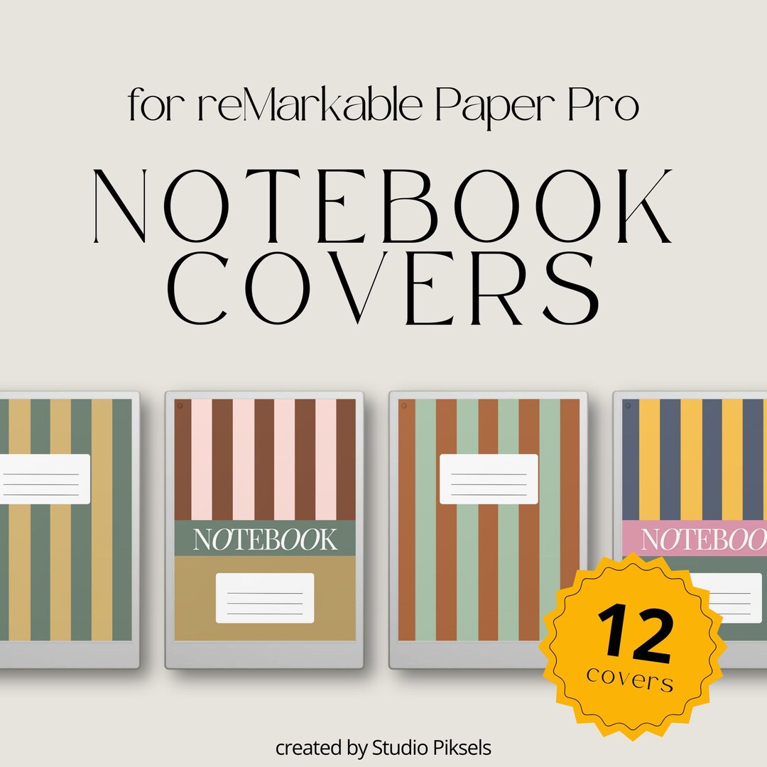 Notebook Cover for Remarkable Paper Pro, Cover Bundle for Remarkable ...